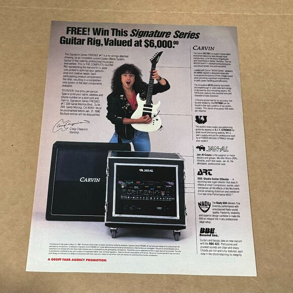 Carvin | Art | Craig Chaquico Of Starship Carvin Amps Guitars 989 Print ...